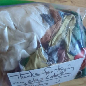 1 Oz Sari Silk Threads W/ribbon Pieces Fiber Beads Journal Mixed Media ...