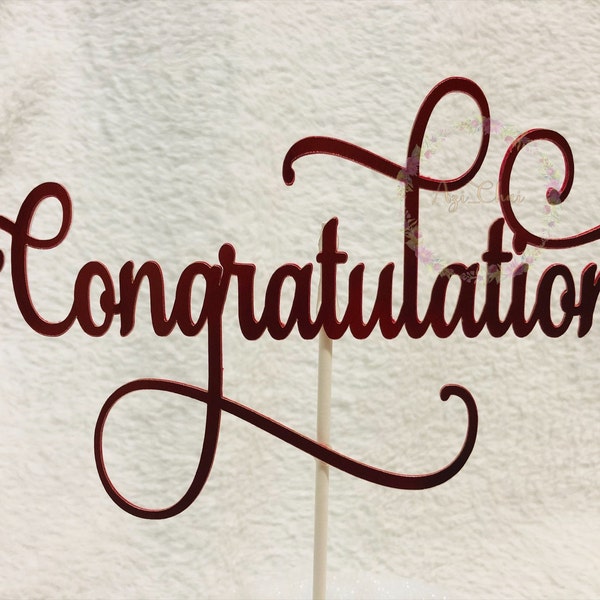 Congratulations Cake Topper SVG DXF PNG – Milestone Party Digital ...