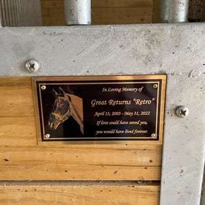 Extra Large Memorial Plaque Stake, Sturdy Metal Grave Marker in Black ...
