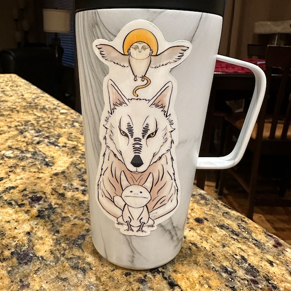 Loth Wolf Loth Cat Morai Vinyl Sticker - Waterproof/decal/glossy - Etsy