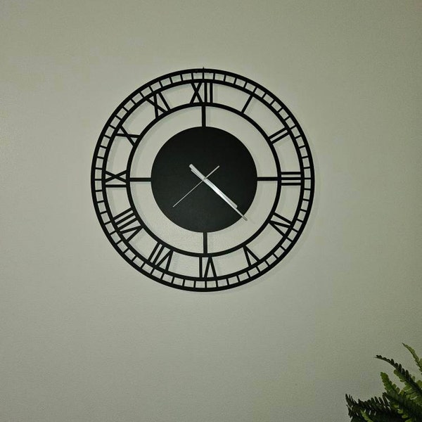 Unique Latin Numeral Compass Metal Wall Clock,extra Large Clock,ships ...