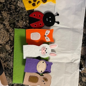 Make Your Own Felt Finger Puppets Set, Animal Puppets, Educational ...