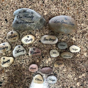 Engraved Inspirational Stones Mothers Day Stone Carved Stone | Etsy