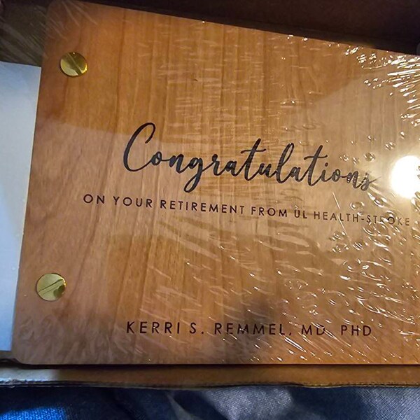 Personalized Retirement Book - Wooden Guest Book With Custom Engraved ...