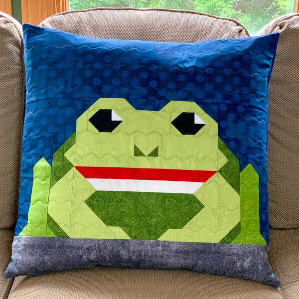 Ribbit Ribbit Frog Spring Pond Quilt Block PDF Pattern - Includes ...