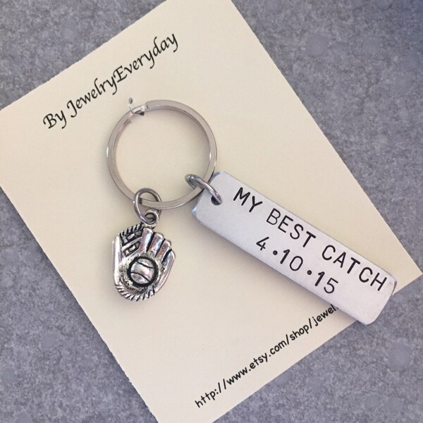 Baseball Mitt Keychain, Anniversary Keychain, Couples Keychain ...
