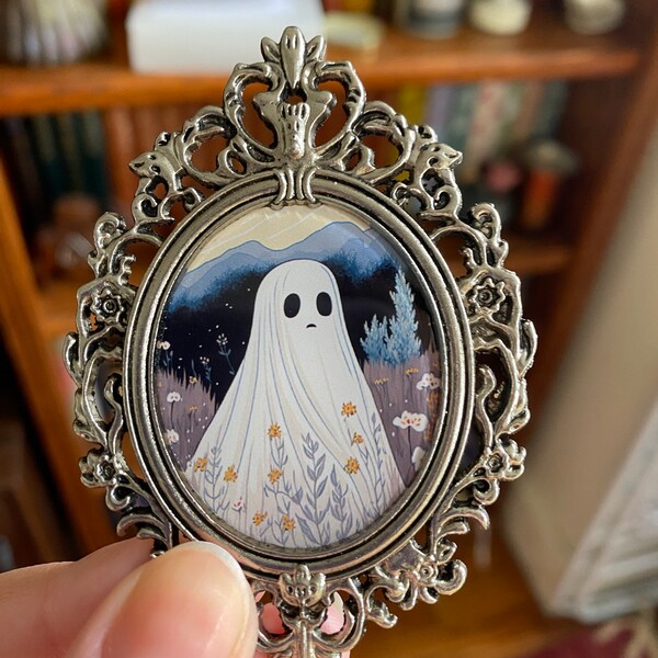 Tiny Baroque Framed Floral Ghost Portrait 2x3 Inches - Etsy