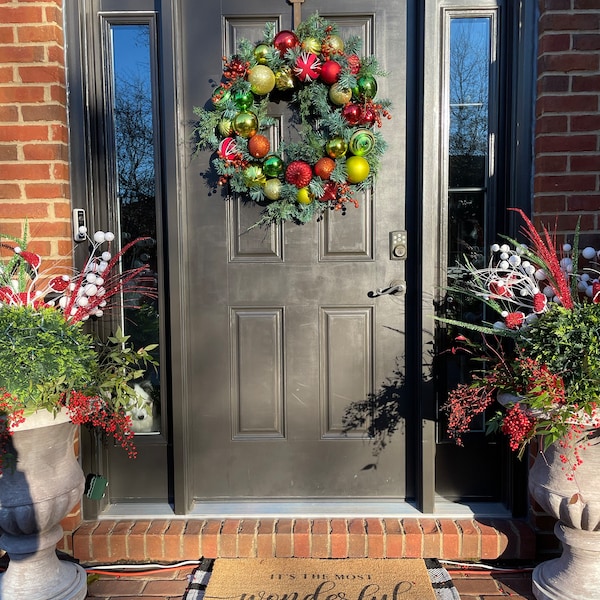 Most Wonderful Time of the Year Sign, Merry Christmas Doormat, Holiday ...