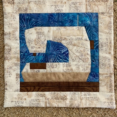 Sewing Machine Paper Pieced Pattern - Etsy