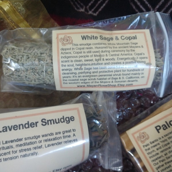 COPAL & WHITE SAGE Smudge Stick | Sage Bundle | Ceremony, Meditation ...