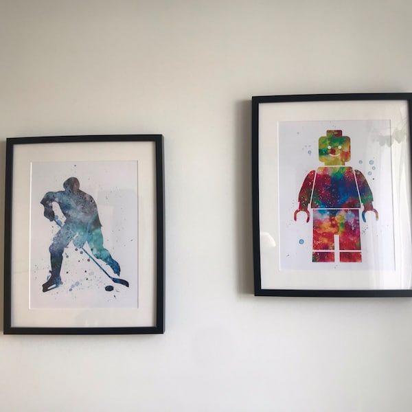 Lego Man Watercolor Giclée Print – Nursery Wall Art - Etsy