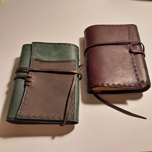 Personalized Leather Pocket Travelers Journal A6 Leuchtturm Cover Field ...