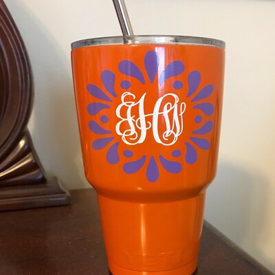 Yeti Monogram Decal Yeti Decal Monogram Decal Yeti Monogram Decal Yeti ...