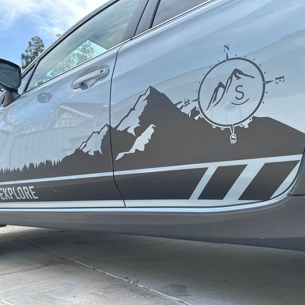 Compass Adventure Side Body Vinyl Decal, Side Panel Decal, Stripe Decal ...