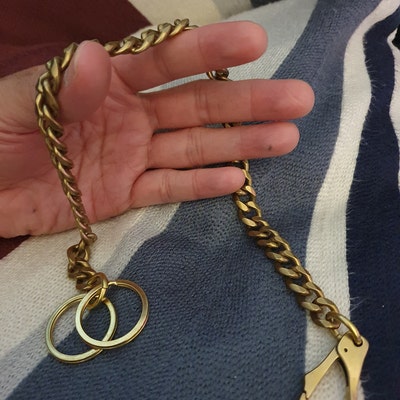 Solid Brass Key Chain Key Ring Brass Chains Wallet Chain Purse With ...