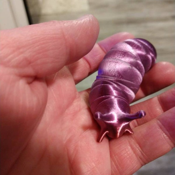 Baby Rainbow Slug Mini 3D Slug 3D Printed Slug Baby Slugs Rainbow Multi ...