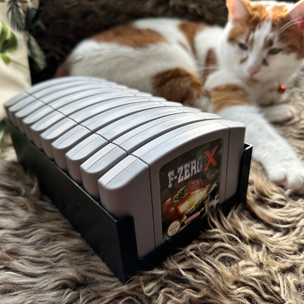 Nintendo 64 Game Cartridge Tray (holds 10) Storage/holder/stand/rack ...
