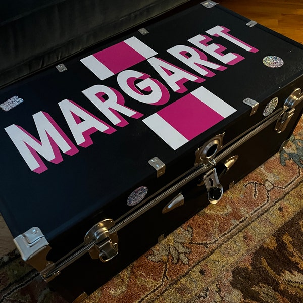 Cute Camp Trunk Design. Footlocker Decal. Personalized Trunk Decoration ...