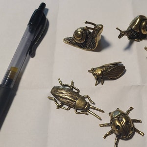 Brass Insect Figurines Pack - Etsy