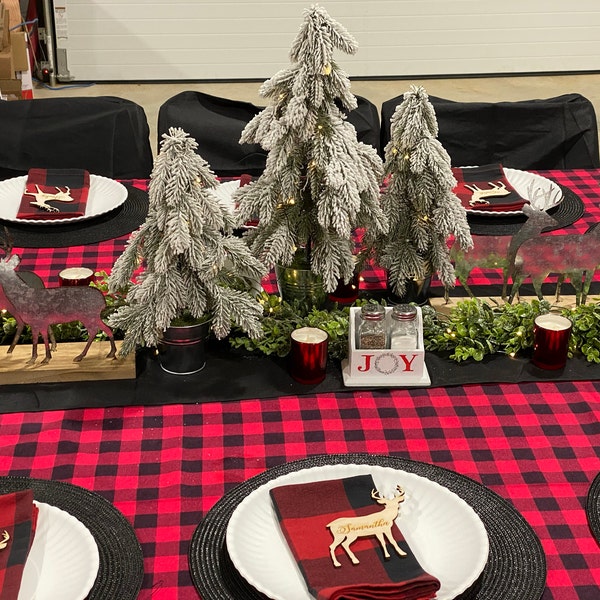 Christmastable Decor Wood Place Cards Reindeer Place Cards Christmas ...