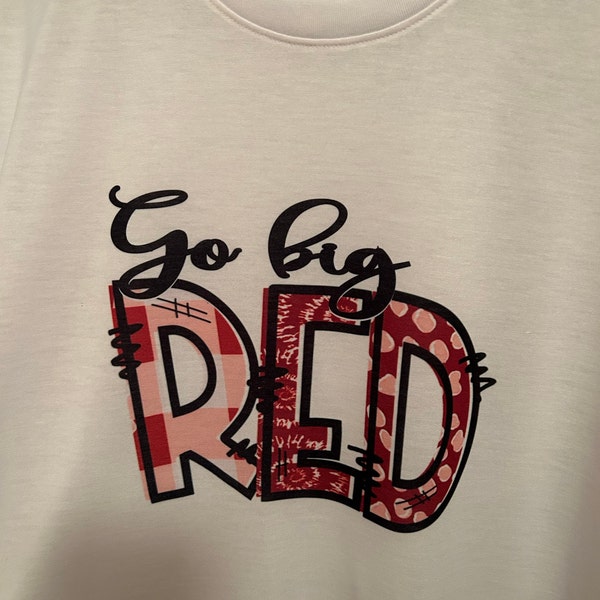 Go Big Red Png, Red Football Png, Football Download - Etsy