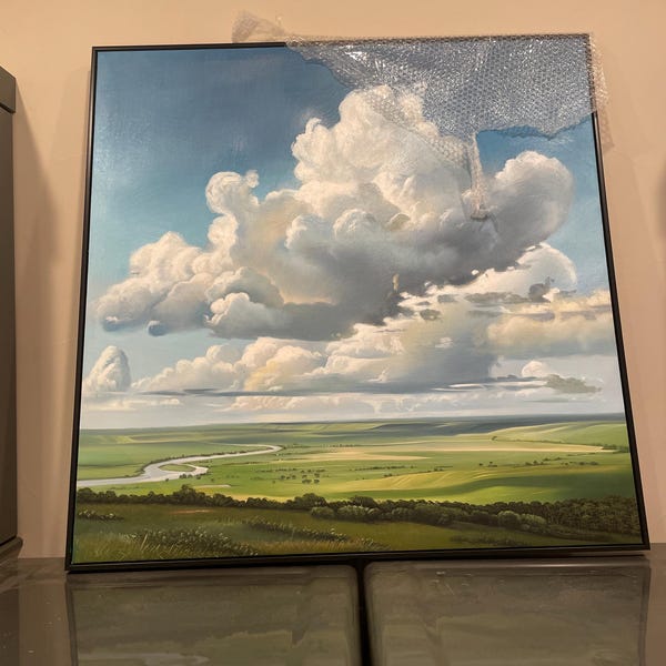Sky and Cloud Oil Painting,painting on Canvas,realistic Sightseeing Oil ...