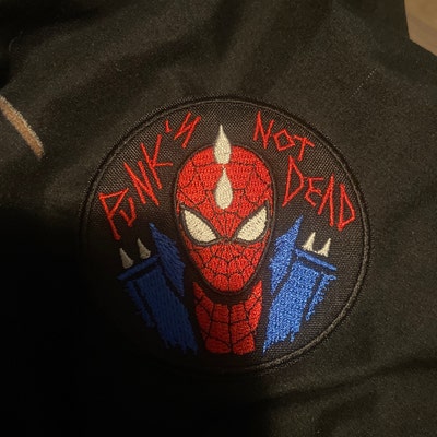 Spider-punk Punk is Not Dead Iron-on Embroidered Patch hobart Brown ...