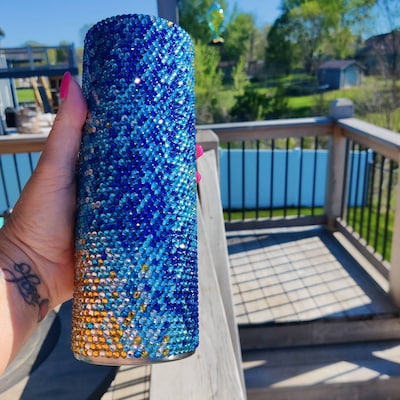 Candy Cane Rhinestone Pattern 20 Oz. Skinny 62 Stones Wide Ss16/4mm ...