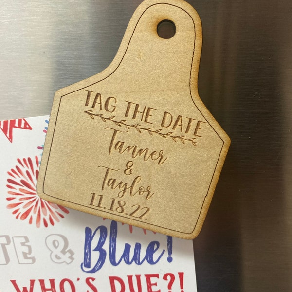 Cattle Tag Wedding Save the Date - Etsy