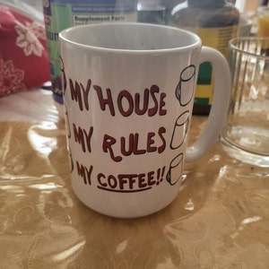 Knives Out Mug My House, My Rules, My Coffee Mug Movie Inspired Replica ...