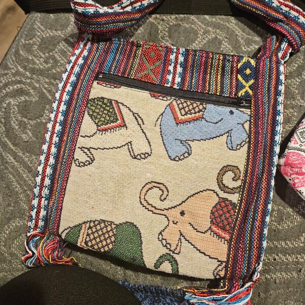 Elephant and Owl Hmong Fabric Bag , Crossbody Bag - Etsy