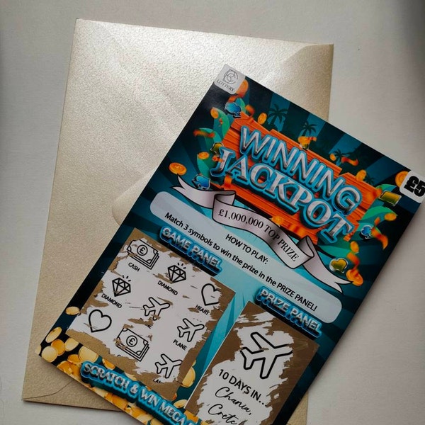 Custom Scratchcard, Scratch to Reveal Gift, Personalised Surprise Trip ...