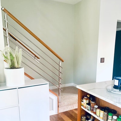 Modern Stairs Balcony Hand Rail Staircase Railing Kit Aluminium Knee ...