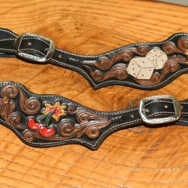 Customizable Hand-tooled Leather Spur Straps - Etsy