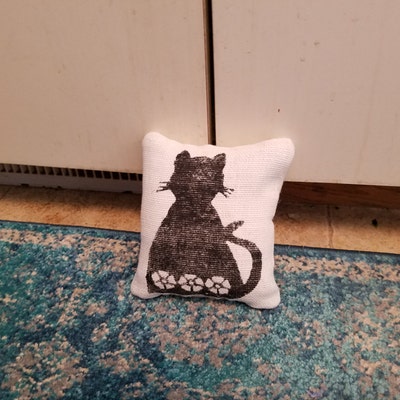 Ms. Kitty Cat Burlap Feed Sack Doorstop Cat Door Stop - Etsy