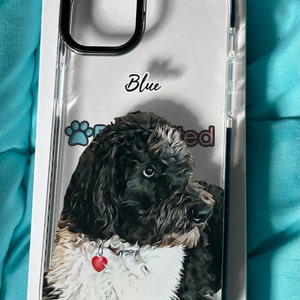 Custom Dog Phone Case, Custom Pet Illustrated Phone Case, Dog iPhone ...