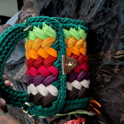 Hand Woven Bag/handmade Bag/crochet Bag/knitted Bag/hand Knitted Bag ...