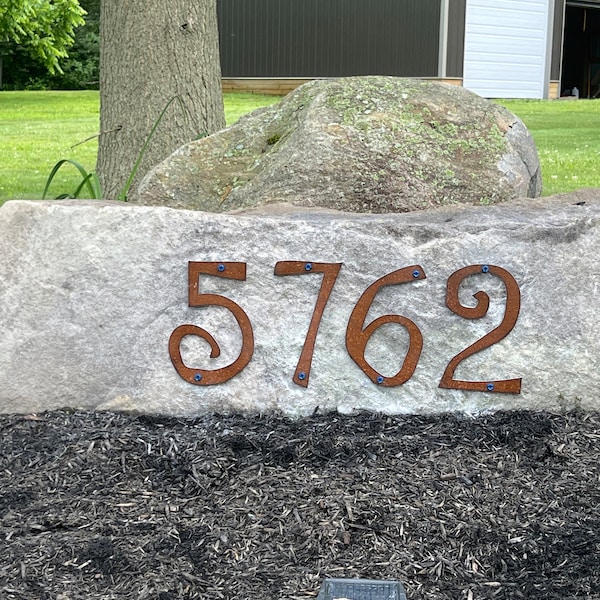 Rustic Metal - 4 Inch TO 8 Inch - Individual House Numbers - Size ...