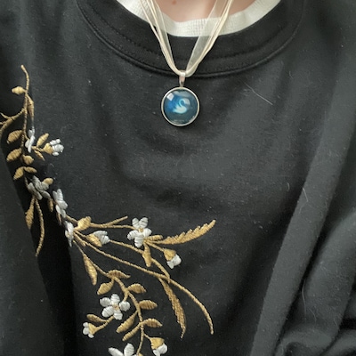 Ribbon Heart Pendant Necklace Ribbon Choker Necklace Silver Heart ...