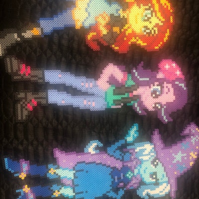 Princess Peach Stained Glass Perler FREE U.S. SHIPPING - Etsy