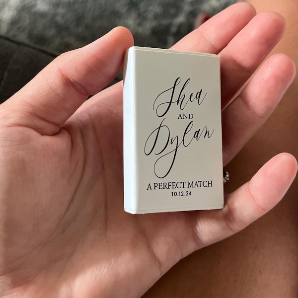 Custom Wedding Matchbooks SET OF 50 - Wedding Favors - Champagne Tower ...