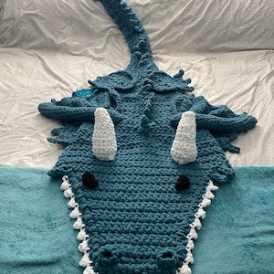 CROCHET PATTERN Alligator Blanket Alligator Costume Pattern Bulky ...