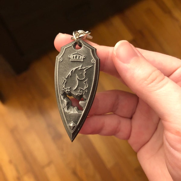 FFXIV Haurchefant Greystone Shield Pendant Keychain- Shadowbringers ...