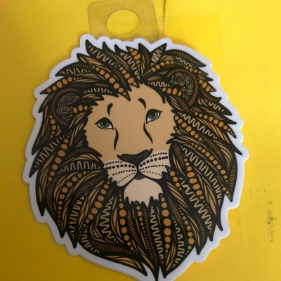 Lion Sticker WATERPROOF - Etsy