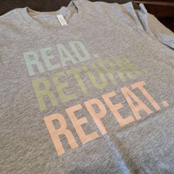 Reading Shirt, Read Return Repeat Shirts, Library Shirt, Bookworm Book ...