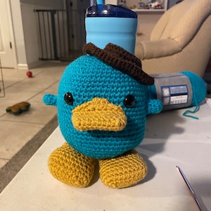 Perry the Platypus Crochet Pattern, Phineas and Ferb Pattern, Ducky ...