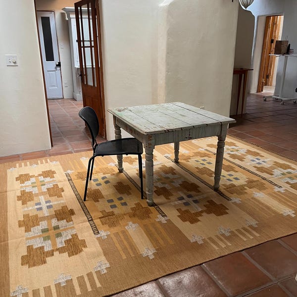 Helen Lindberg Mid-century Swedish Flatweave Rug, Scandinavian Wool ...