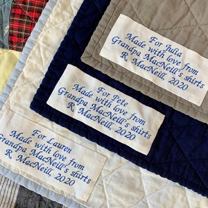 Machine Embroidered Personalized Quilt Label - Etsy