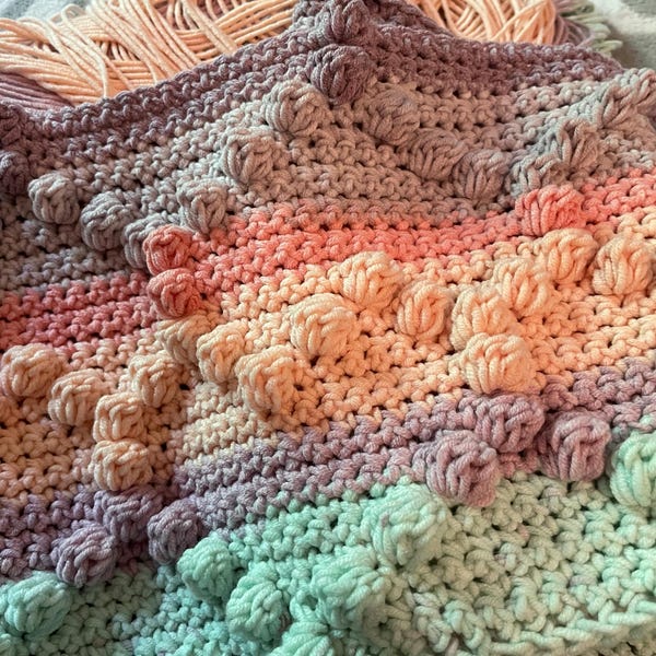 CROCHET PATTERN Candy Hearts Crochet Blanket - Make Any Size PDF ...