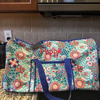 Girls Duffel Bag With Monogram, Personalized Duffel Bag, Monogram ...